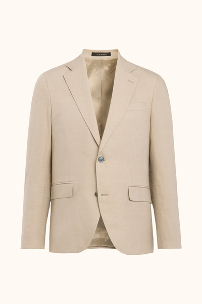 Regular Fit Linblazer - Hvit | Oscar Jacobson