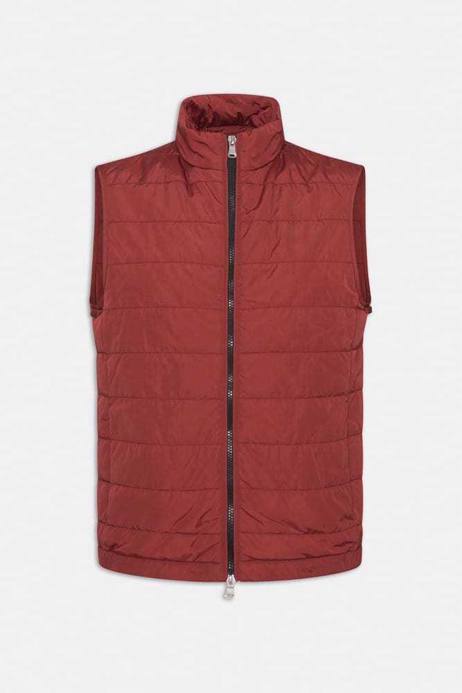 Regular Fit Liner Nylon Waistcoat - Red | Oscar Jacobson
