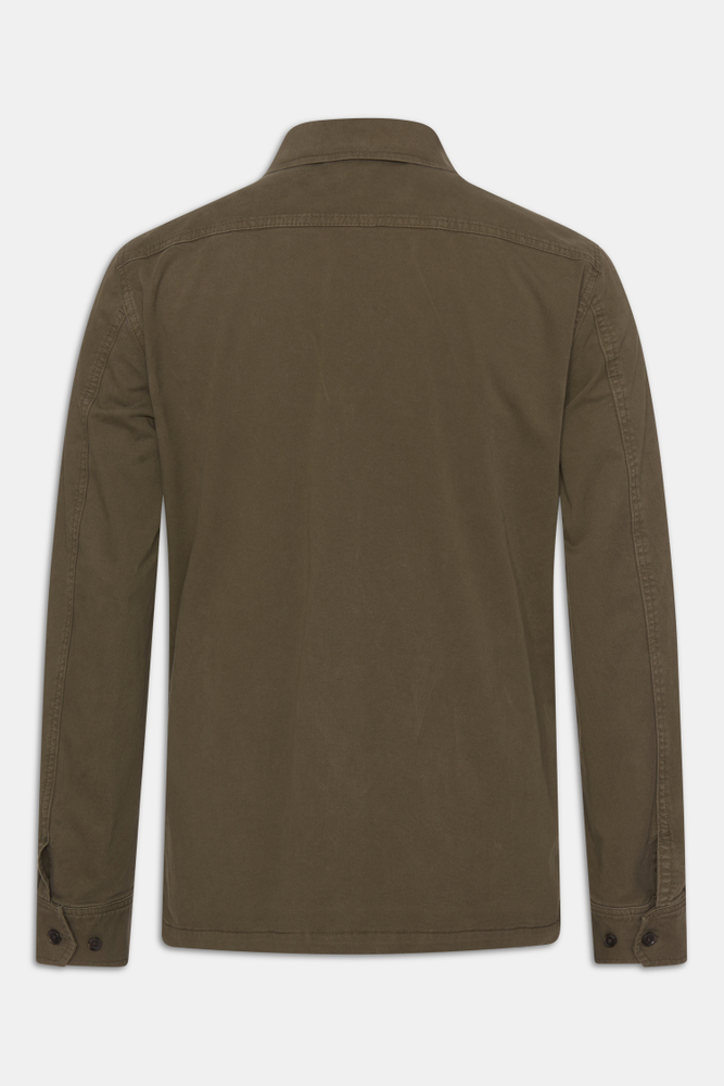 Regular Fit Safari Overshirt Twill - Grön | Oscar Jacobson