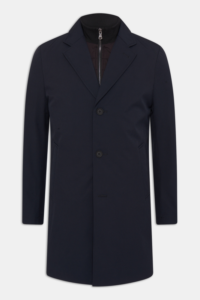 Regular Fit Technical Coat - Dark blue | Oscar Jacobson