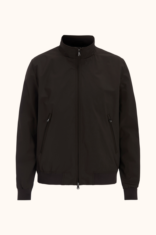 Bomber Nylon Shell Jacket - Brown | Oscar Jacobson
