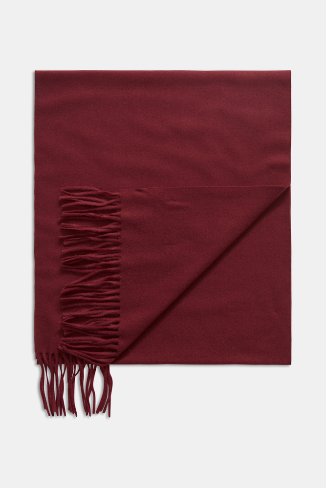 Brushed Wool Scarf - Red | Oscar Jacobson