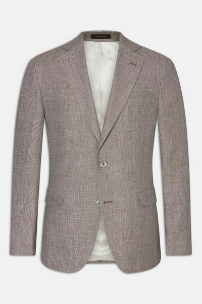 Regular Fit Blazer - Brown | Oscar Jacobson