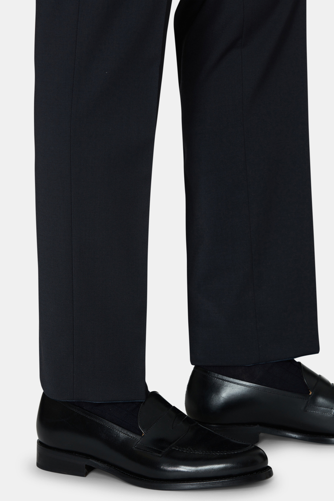 Generous Fit Microstructure Suit - Dark blue | Oscar Jacobson