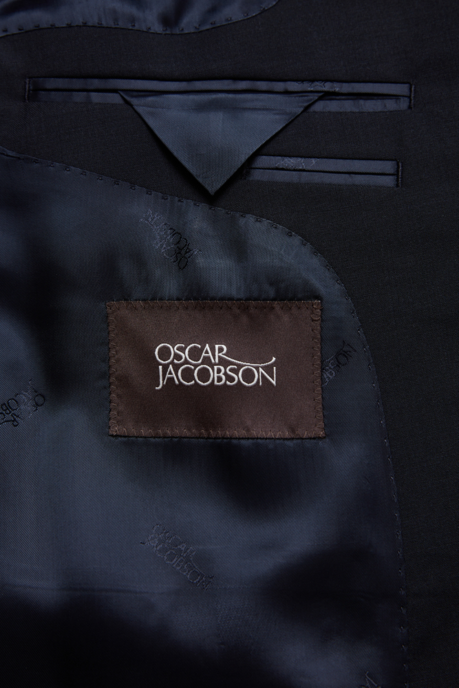 Generous Fit Microstructure Suit - Dark blue | Oscar Jacobson