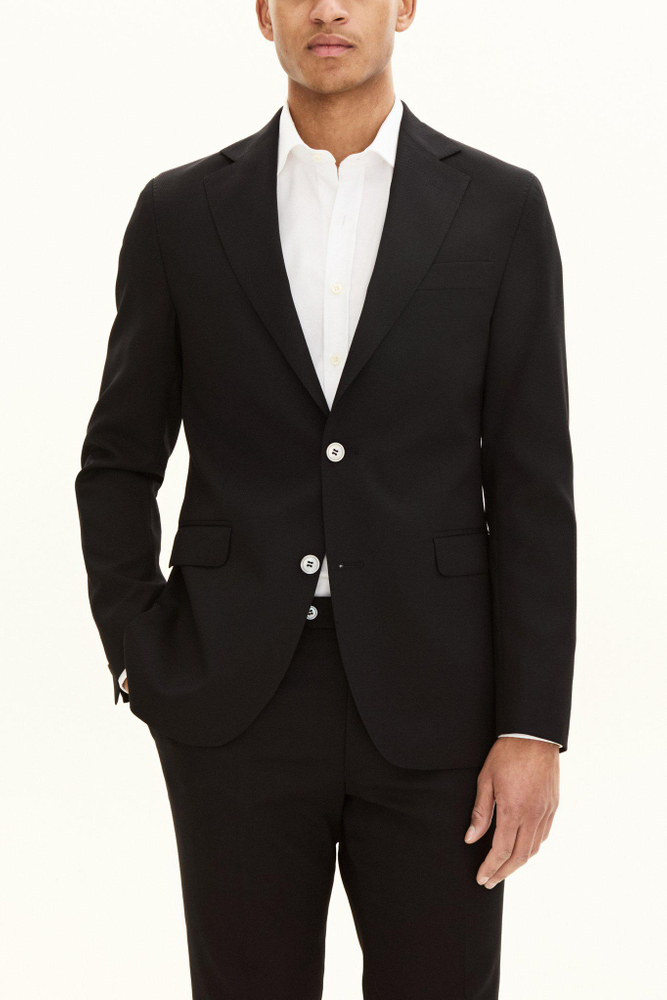 Slim Fit Tropical Wool Kostym - Svart | Oscar Jacobson