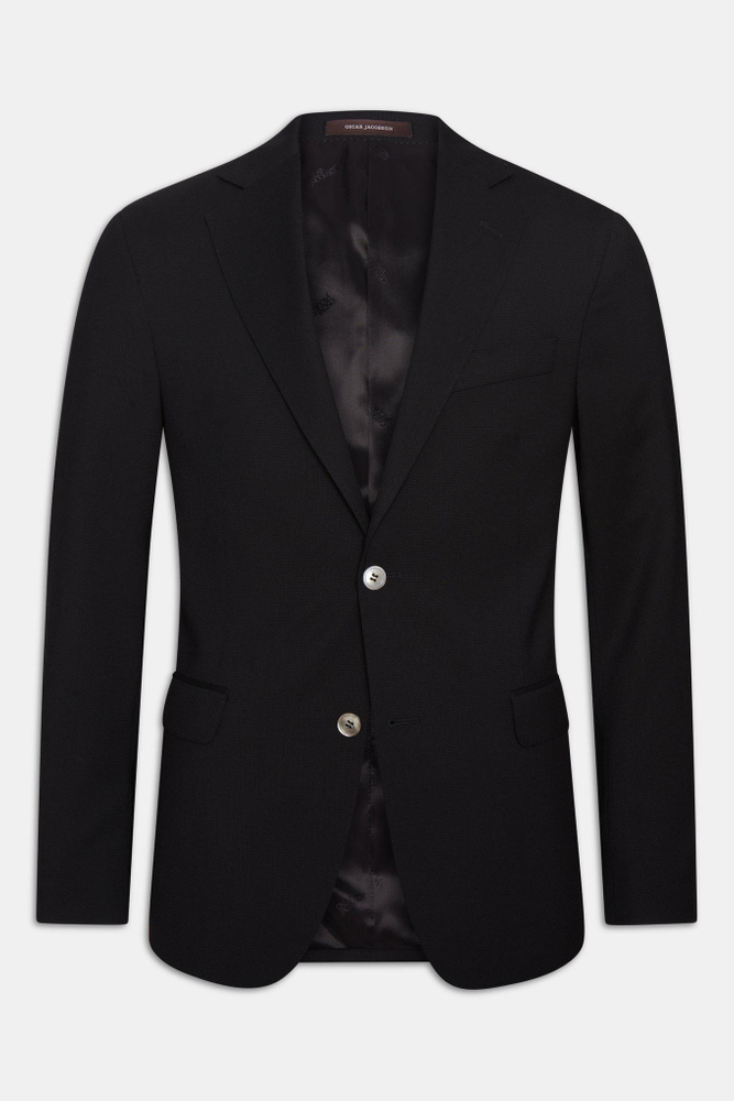 Slim Fit Tropical Wool Kostym - Svart | Oscar Jacobson