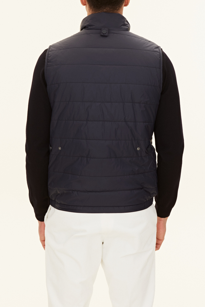Padded Liner Featherweight Nylon Vest - Dark blue | Oscar Jacobson