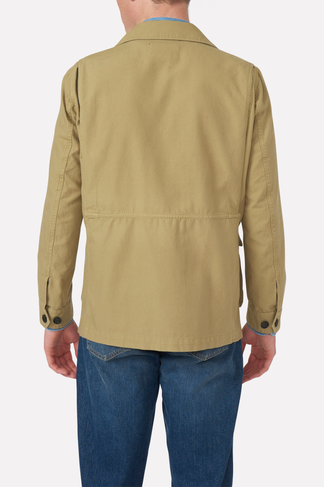 Field Cotton Canvas Jacket - Beige | Oscar Jacobson