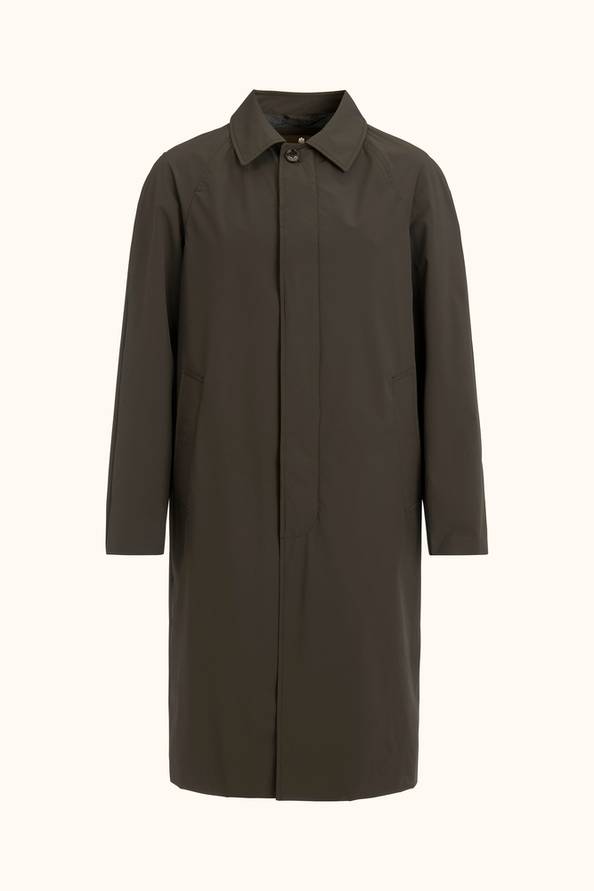 Nylon 3-lager Raglan Coat - Brun | Oscar Jacobson