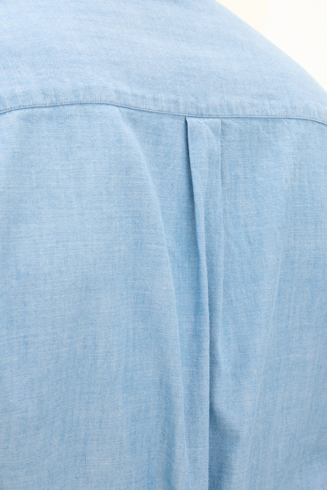 Regular Fit Button Down Chambrayskjorta - Blå | Oscar Jacobson