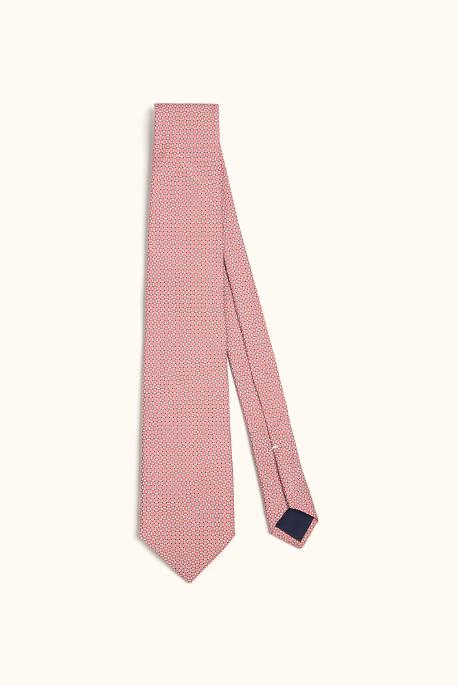Chain Print Tie - Pink | Oscar Jacobson