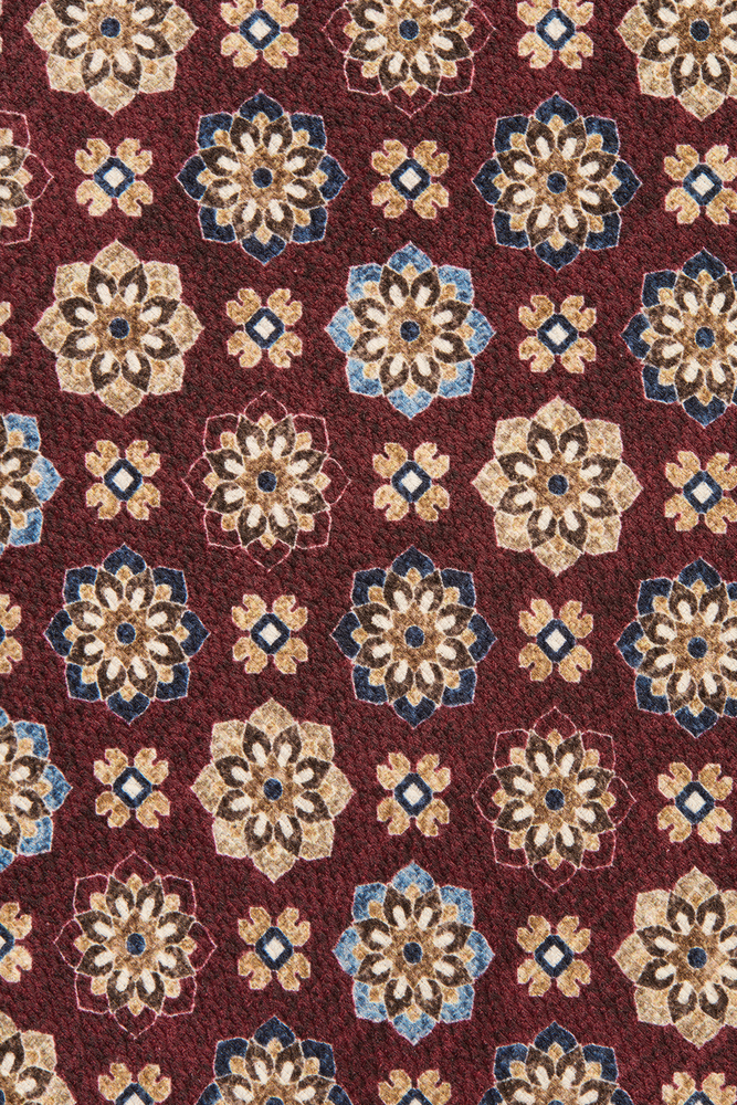 Blomstermønster Bomuldsslips - Rød | Oscar Jacobson