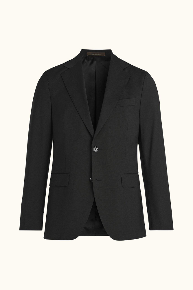 Slim Fit Microstructure Kostym - Svart | Oscar Jacobson